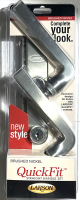 Larson QuickFit Brushed Nickel Straight Handle/2 Key Set 20298917-NEW ...