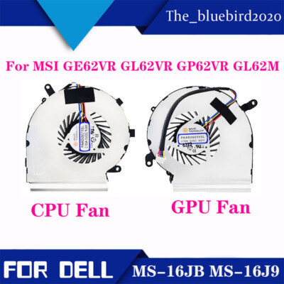 For MSI GE62VR GL62VR GP62VR GL62M cooling fan MS-16JB MS-16J9 | eBay