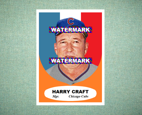Harry Craft Chicago Cubs 1961 Style Custom Baseball Art Card | eBay