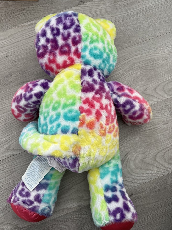 BUILD A BEAR Lisa Frank Inspired Leopard Rainbow Plush Bear | eBay