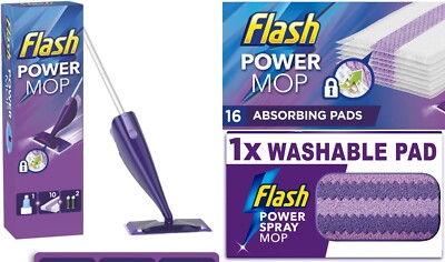 Flash Power Mop Starter Kit Dual Spray Mop For Any Type of Floor OR ...