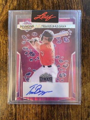 2023 Leaf Metal Diamond Wonders 1/1 Travis Bazzana Auto Pink Rookie ...