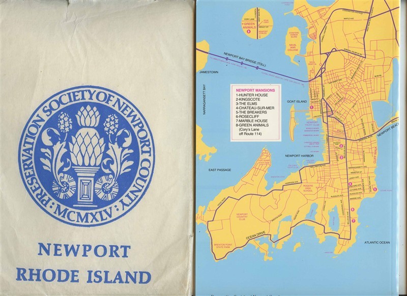 A Guidebook to Newport Rhode Island Mansions Booklet & Paper Bag | eBay