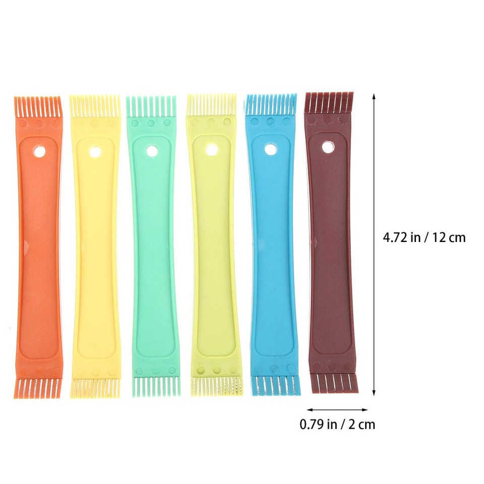 6 Pcs Plastic Fin Comb Set Air Conditioner Fin Cleaner Radiator Brush ...