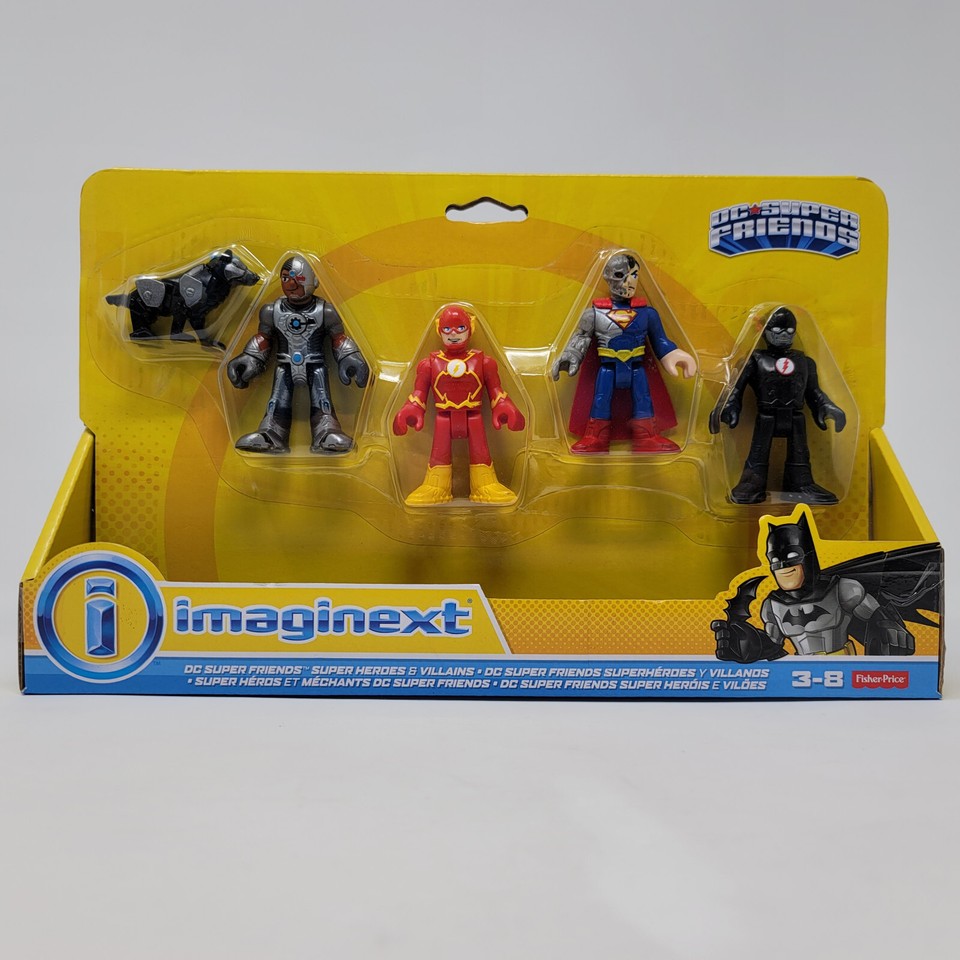 Imaginext DC Super Friends Super Heroes & Villains Black Flash Cyborg ...