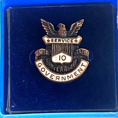 United States Government Service 10 Year Lapel Pin.#B | eBay