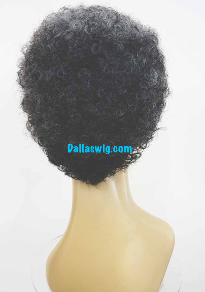 Miz 100% Natural Hair Short Jerry Afro Curl Natural Style H Freedom Wig ...