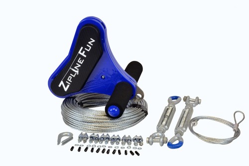 ZL90 ZIPLINE FUN ORIGINAL Ride Zip Line Adult Fun 90' Playground ...