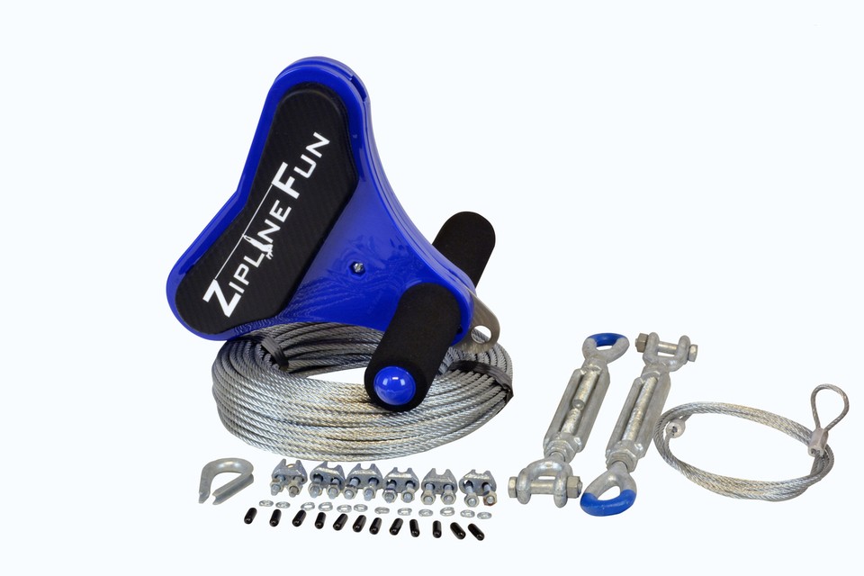 ZL90 ZIPLINE FUN ORIGINAL Ride Zip Line Adult Fun 90' Playground ...