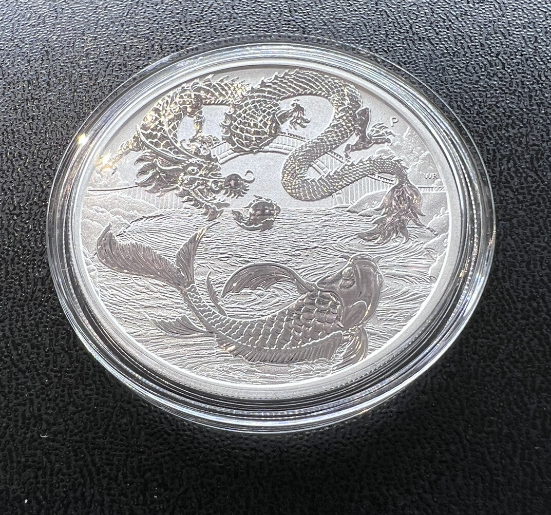 2023 Australia Myths & Legends Dragon & Koi 1 oz .999 silver coin BU in ...