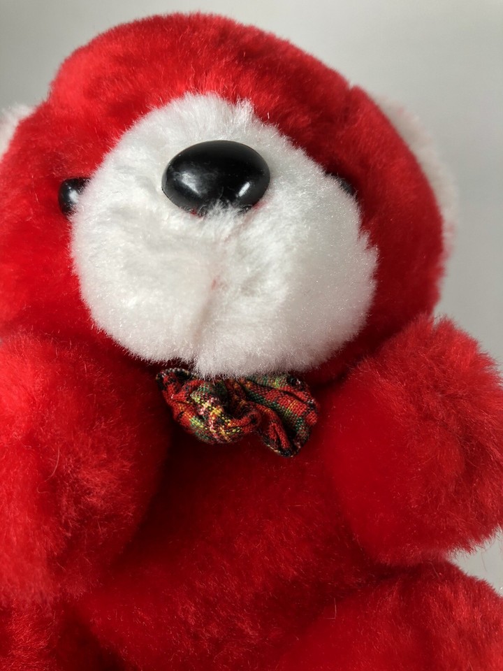 Plushland Plush Stuffed Animal Teddy Bear Red Mini 5.5” Toy | eBay