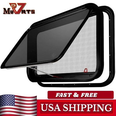30" W x 20" H RV Exit Window Emergency Push Out Glass Window w/ Trim ...
