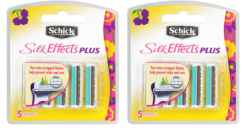 Shick Silk Effects Plus Razor Blade Refills for Women - 5 Count (2 Pack ...