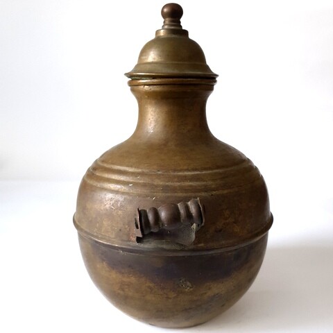 Antique Handmade Egyptian Brass Beans Cooking Pot Cookware Damasa 10.3 ...