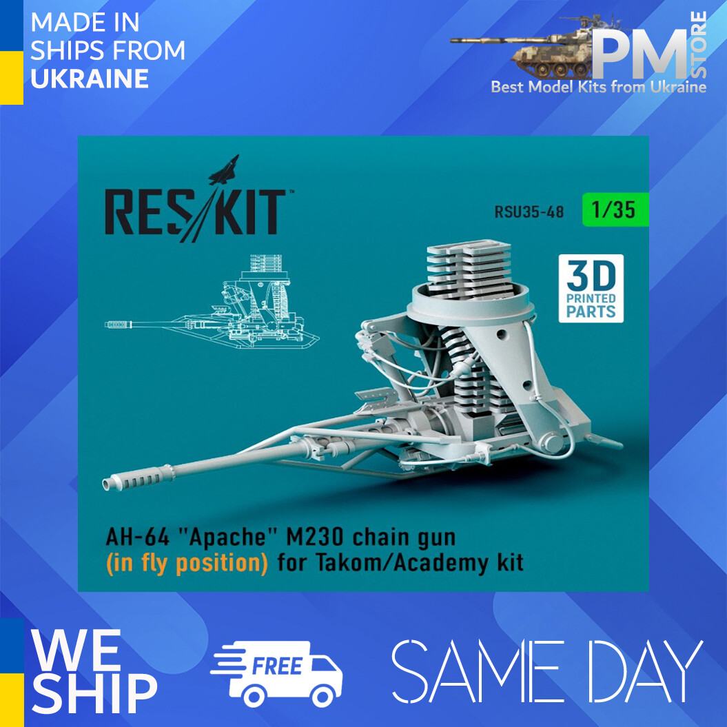 Reskit RSU35-0048 1/35 AH-64 "Apache" M230 chain gun for Takom/Academy ...