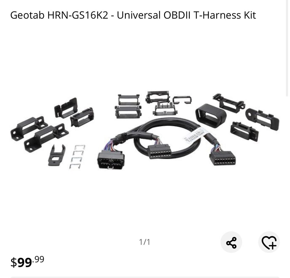 Geotab GO9-LTE GPS Vehicle Tracking ATT G09LTEATT+ Harness HRN-GS16K2 ...