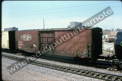 Original Slide Chicago & Northwestern CNW Boxcar 722110 Proviso ILL 4 ...