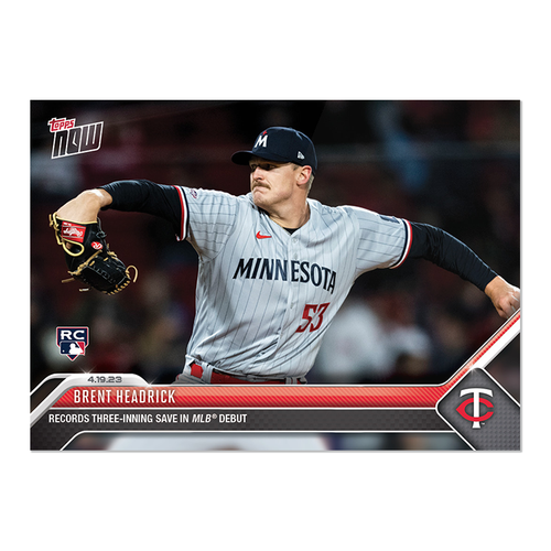 2023 MLB Topps Now Brent Headrick ROOKIE CARD SP Minnesota Twins #154 ...