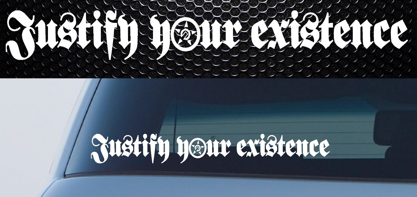 UNIT Justify Your Existence Decal Sticker Car 4x4 Window Moto Graphics ...