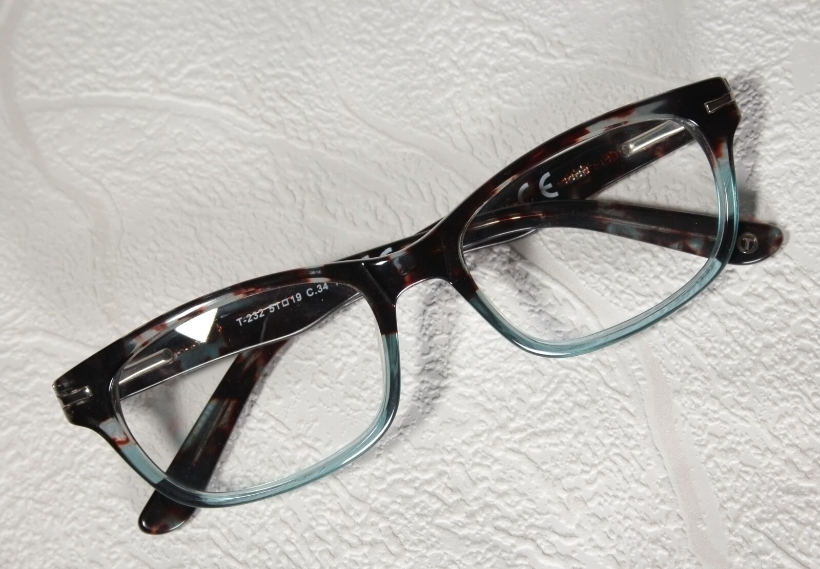 New THEMA Brown Marble and Clear Blue Glasses Eyeglass Frames, Ok For ...
