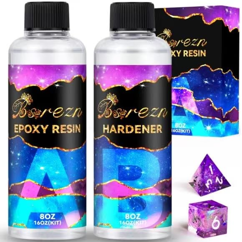 Epoxy Resin Kit, Crystal Clear Hard Resin and Hardener Apoxy Resina ...