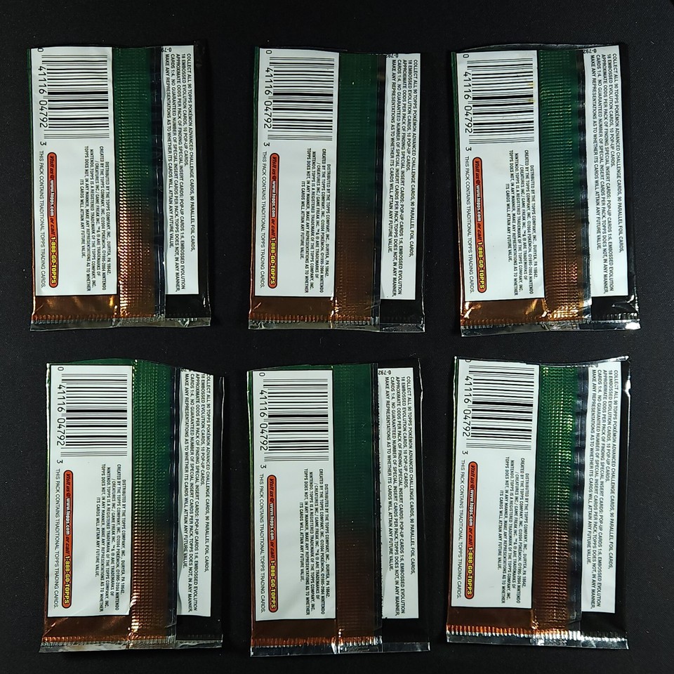 Pokemon Topps Advanced Challenge - Empty Booster Pack - Vintage Display ...