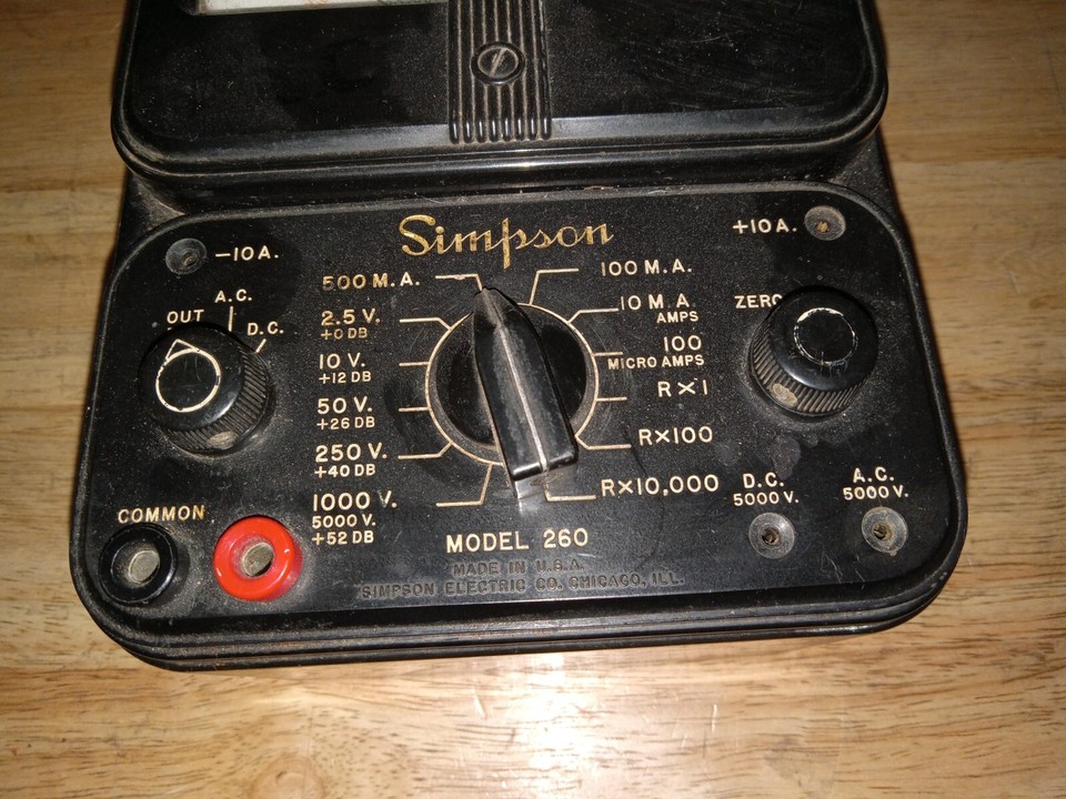 Vintage Simpson Model 260 Multimeter - No Leads / Untested | eBay