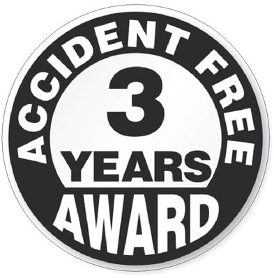 Accident Free 3 Year Award Hard Hat Decal Hard Hat Sticker Helmet ...