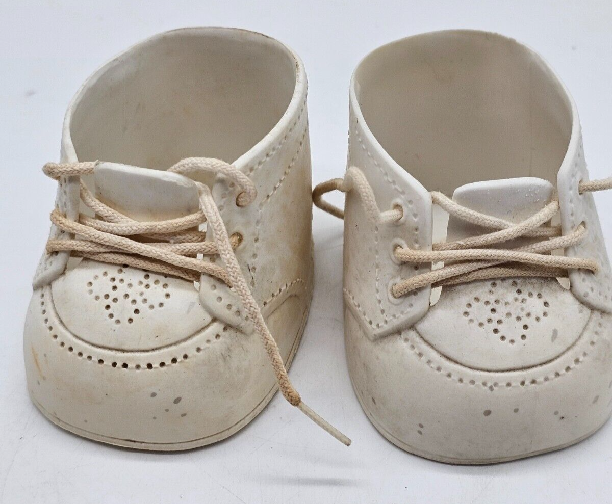 Cabbage Patch Kids Doll White Lace Up Shoes 1980' CPK Circles High Top ...