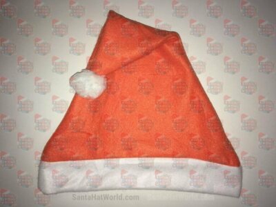 Fleece Fire Orange Santa Hat NOT felt - from USA | eBay