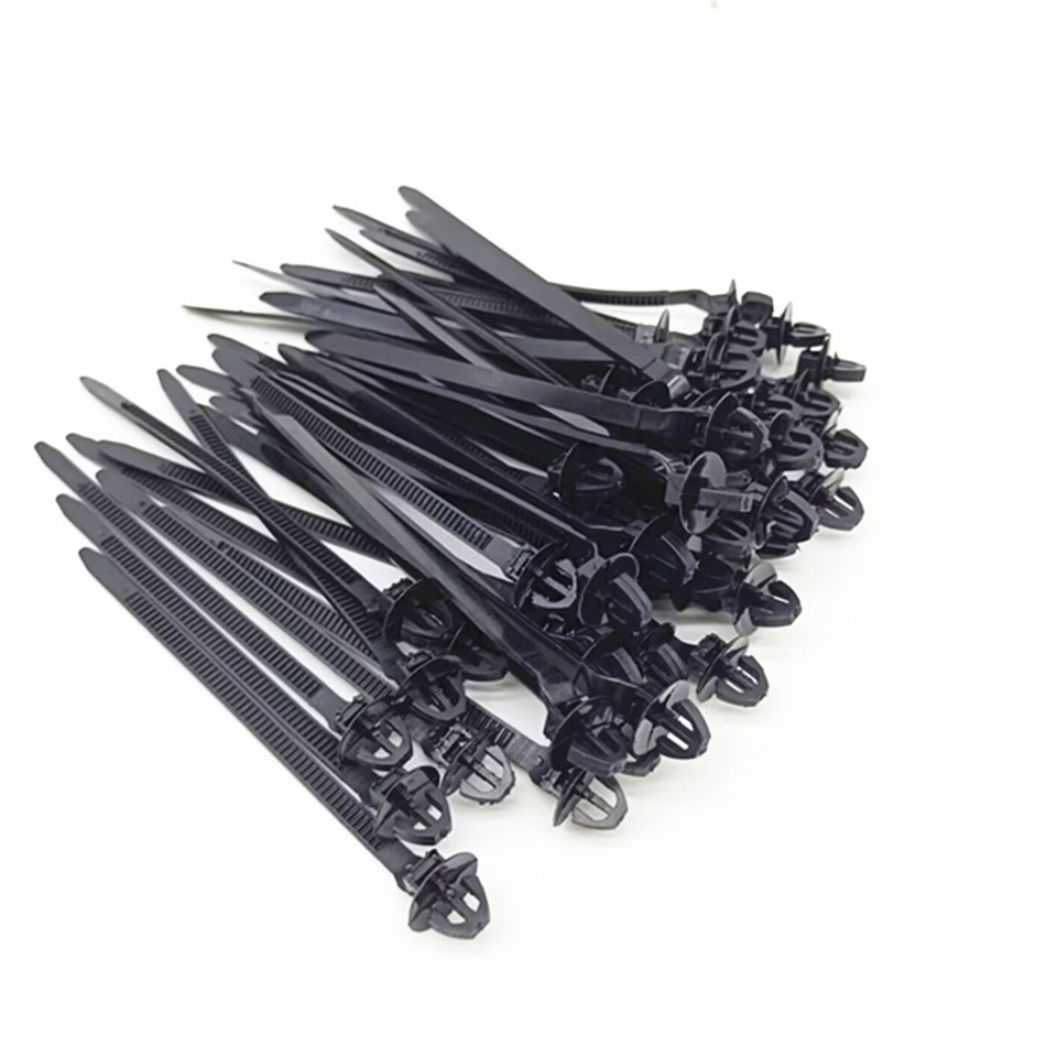 Accessory Nylon Cable Tie Car Zip Tie Wrap Push Rivet Clip Wiring Loom ...