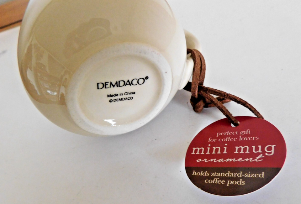 DEMDACO. HO-HO-HO HOLIDAY CHEER ESPRESSO CUP MINI COFFEE MUG. NEW OLD ...