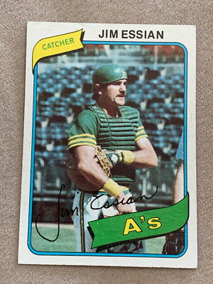 1980 Topps Baseball Card #341 Jim Essian Oakland A's Athletics NM Free ...