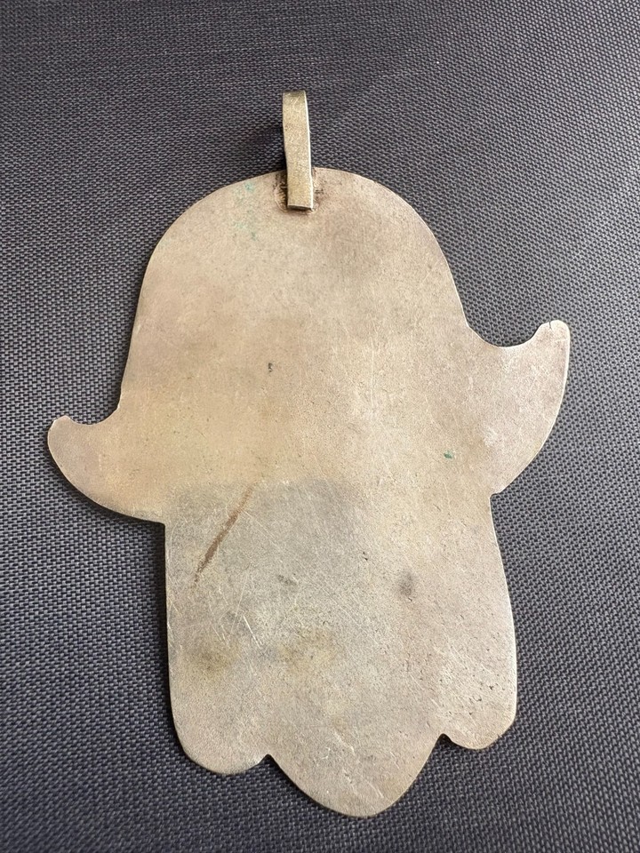 Vintage Silver Hamsa Hand Pendant Handmade Moroccan Berber Khamsa ...