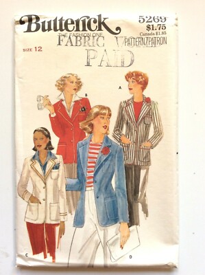 Butterick 5269 Misses' Blazer Size 12 | eBay