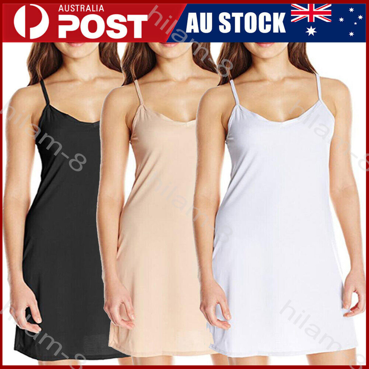 Women Ladies Lingerie Under Dress Full Slip Petticoat Underskirt ...