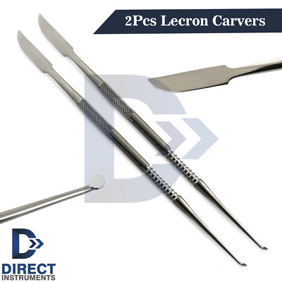 2Pcs Dental Lecron Wax Carver Modeling Carving Porcelain Lab Blades ...