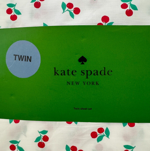 3 pc Kate Spade NY 100% Cotton Percale Cheeries Twin Sheet Set NIP | eBay