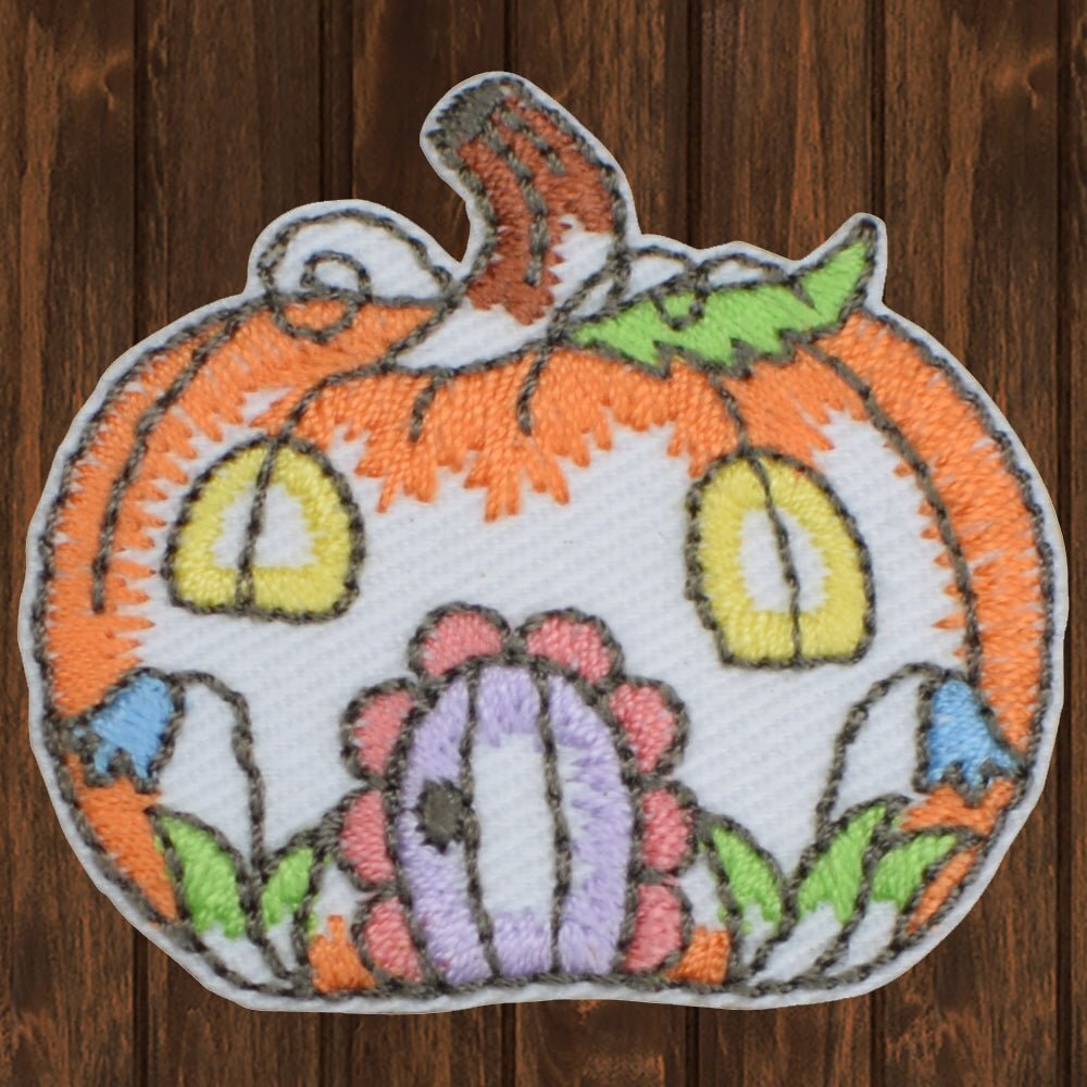 Pumpkin Embroidered Patch — Iron On | eBay