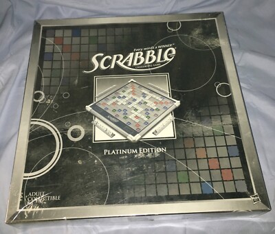 Scrabble Platinum Edition Board Game 2010 Rotating Raised Board ...