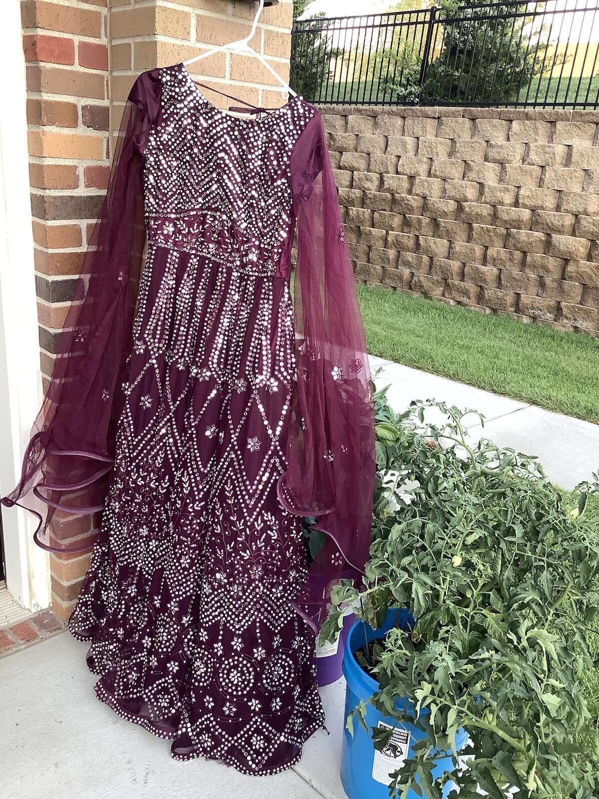 Bridal Dress Maxi Gown Indian Pakistan Beautiful Bur… - Gem