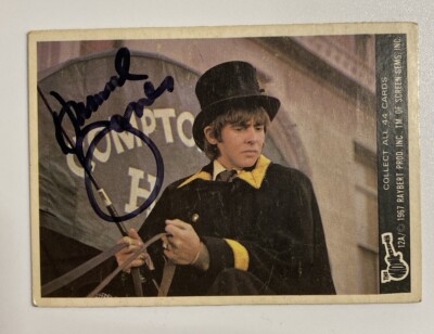 The Monkees/Davy Jones Autograph Card 12A 1967 Donruss | eBay