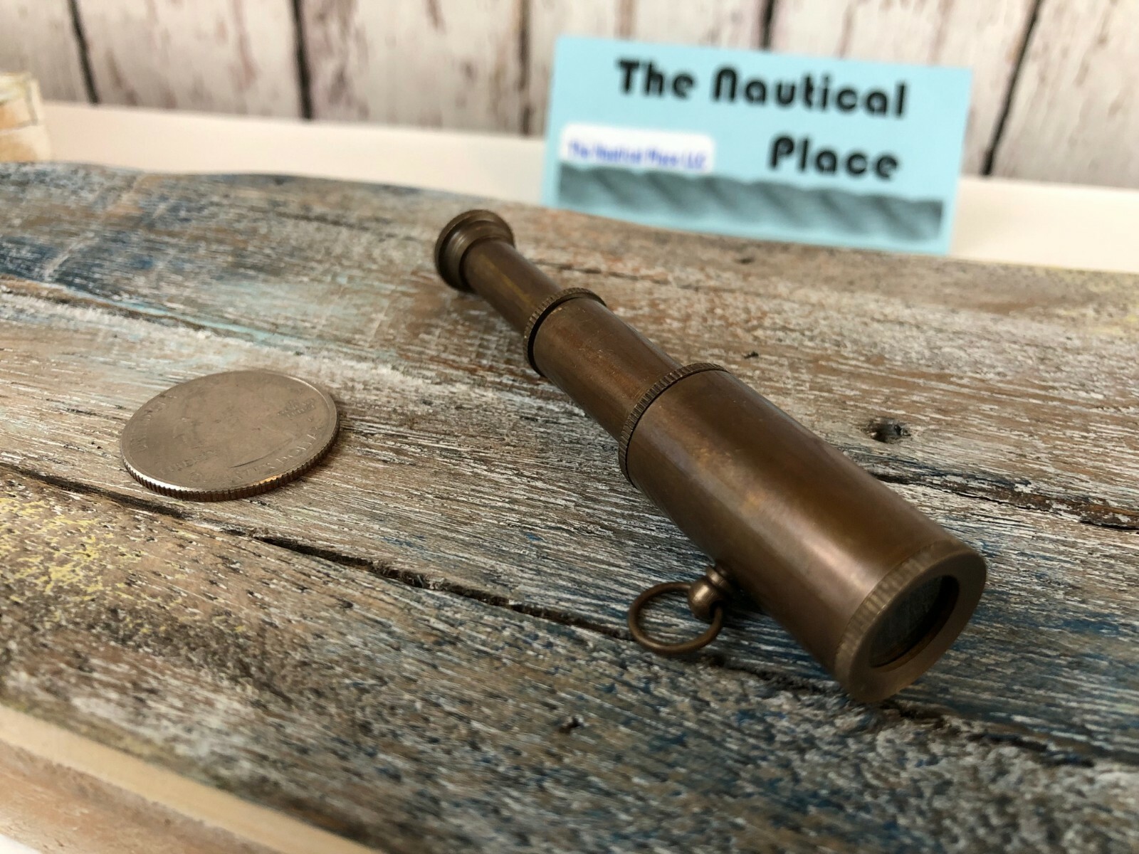 Antique Finish Brass Telescope -Small Hand Held Pocket Style -Nautical ...