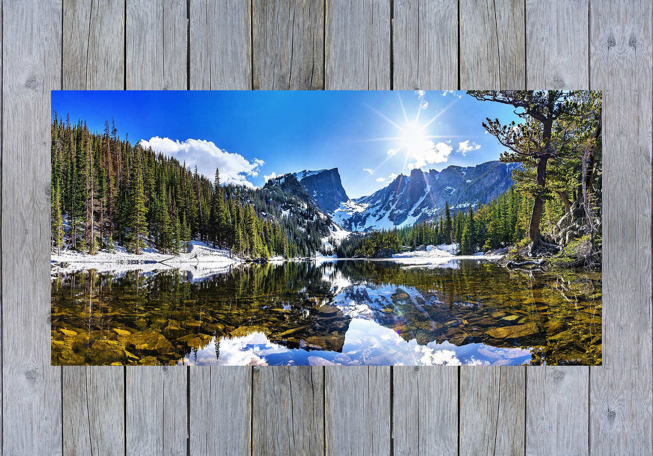 DREAM LAKE COLORADO ROCKY MOUNTAIN LANDSCAPE POSTER PRINT 18x36 HI RES ...