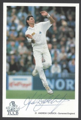 AOP Classic Cricket Card signed ANDREW CADDICK ENGLAND | eBay