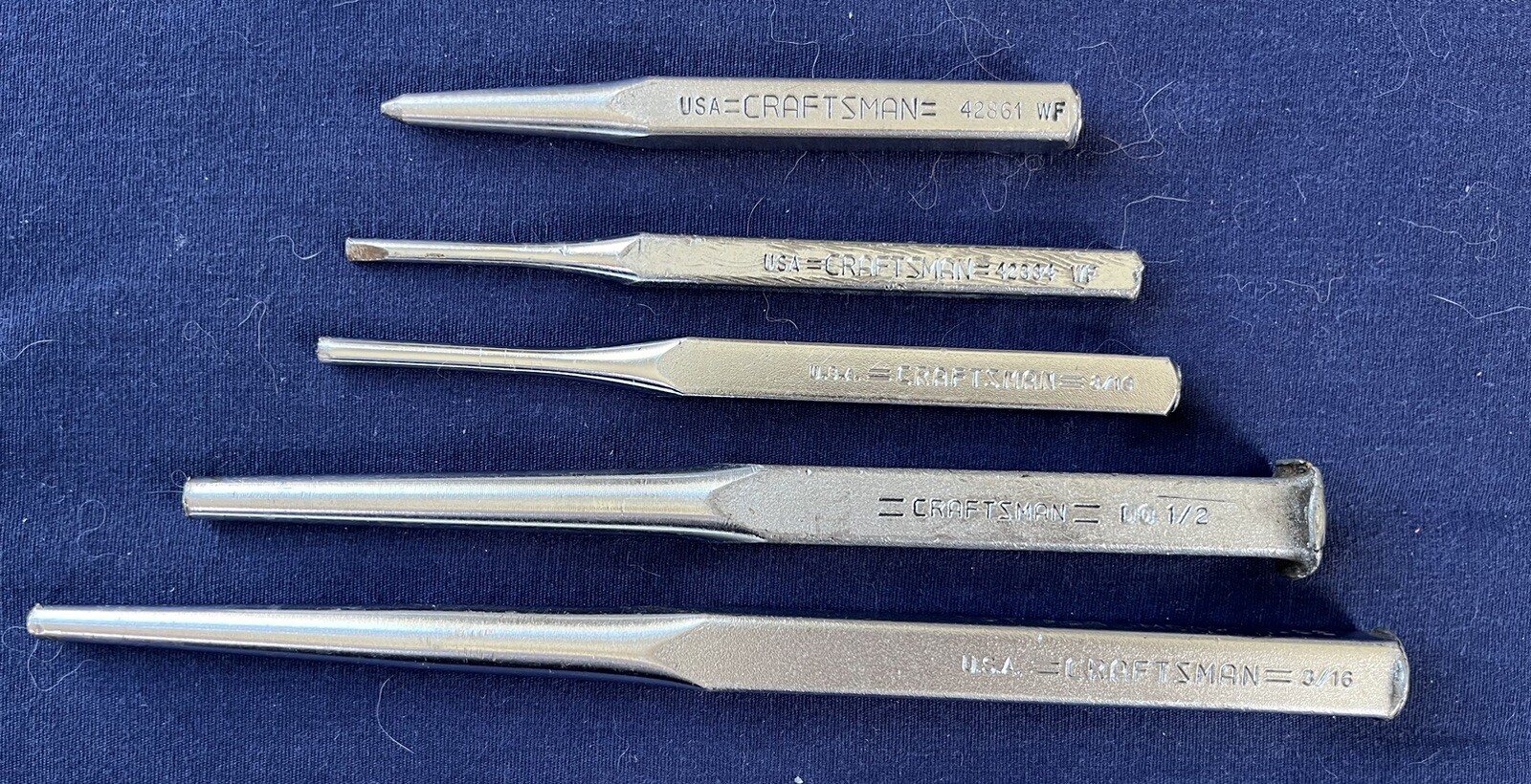 Vintage Craftsman USA Line up Punch Tool 8â Long X 3/16â 42902 Pin WF ...