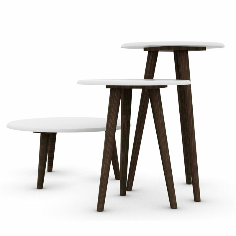 Manhattan Comfort Carmine 3 Piece Coffee Table Set in White | eBay