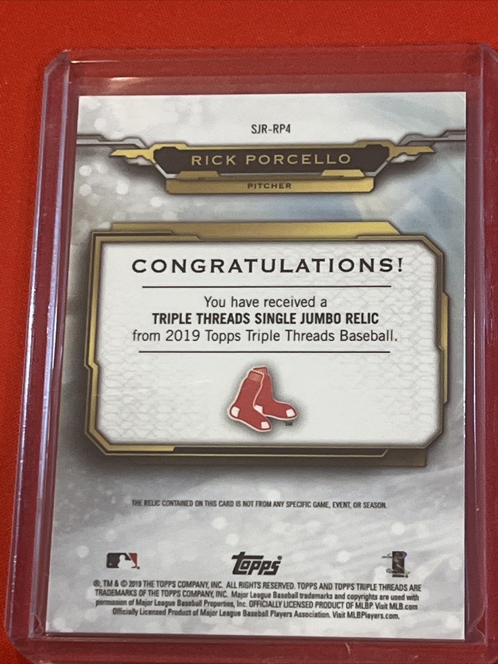 2019 Topps Triple Threads Single Jumbo Relics Amethyst /27 Rick ...