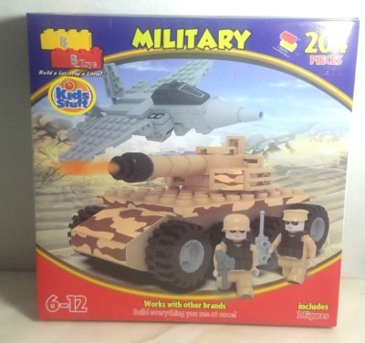 New Best-Lock Construction Military Tank and Plane 2 figures 204 pieces ...