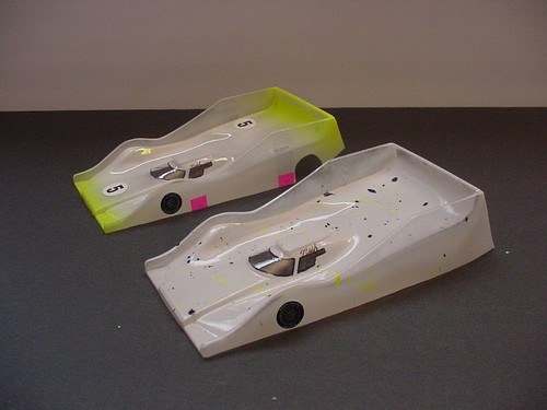 1-Pinned to a chassis 1/24th Painted GTP Slot Car Bodies & 1-Never used ...